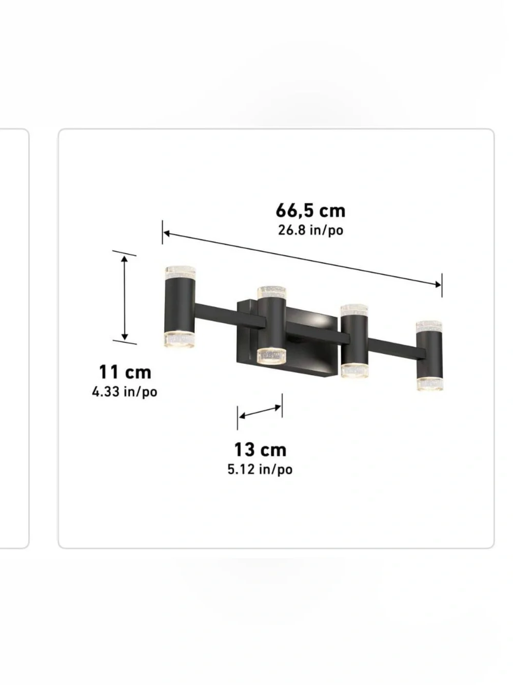 Accents | New Artika Mist Modern Matte Black Led Vanity Light Fixture ...